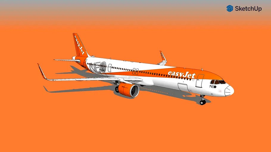 EasyJet a321-neo 3d model