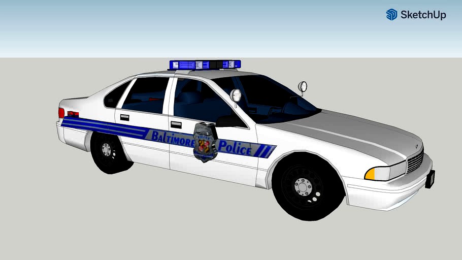 Baltimore Police Chevrolet Caprice Classic Car 1996-1999 3d model
