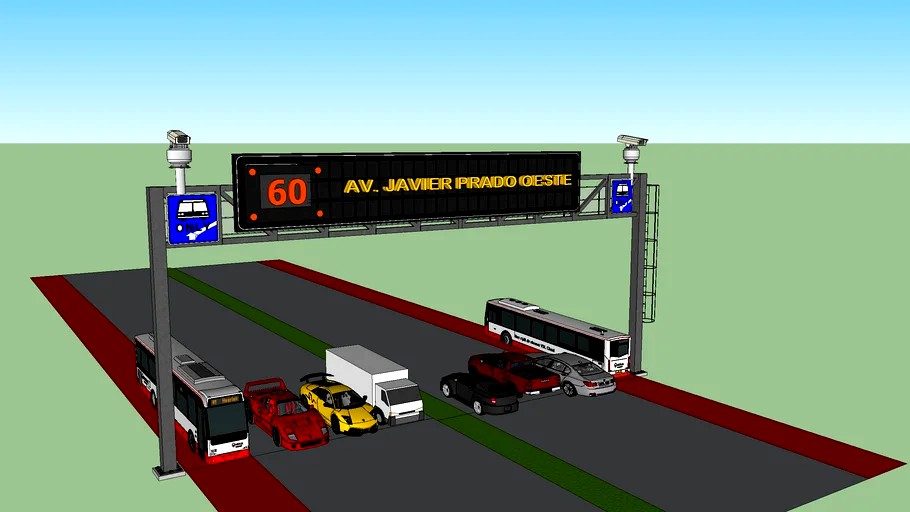 traffic signal-portico 3d model