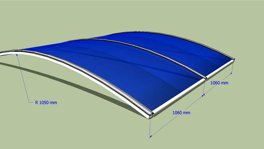 regras básicas de instalação de uma cobertura curva 3d model