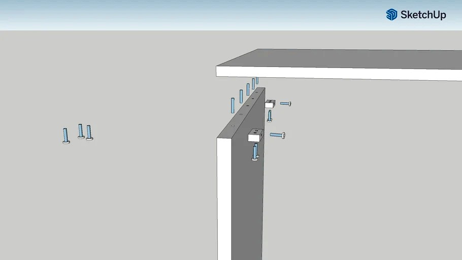 hinge exploded diagram 3d model