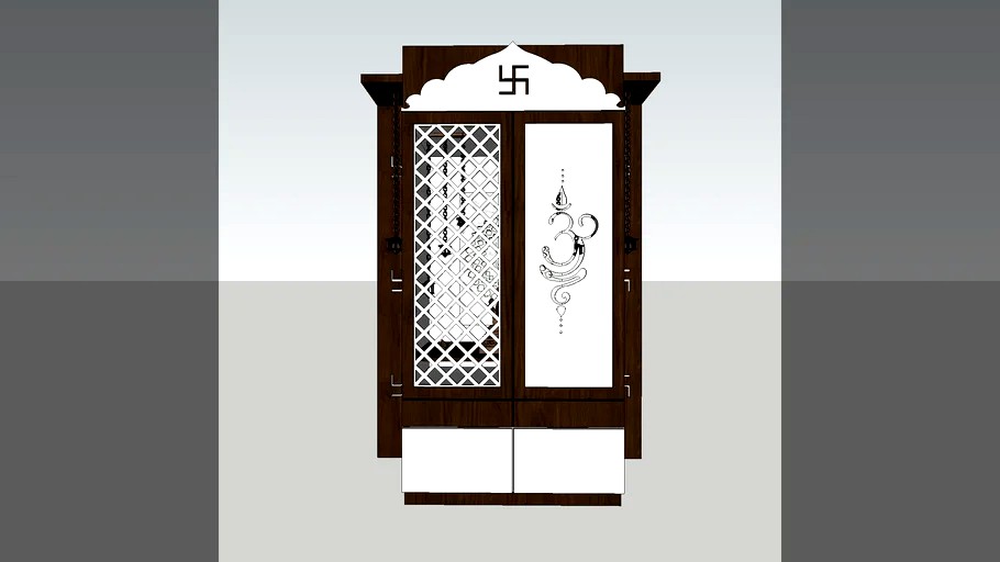 pooja unit design 3d model