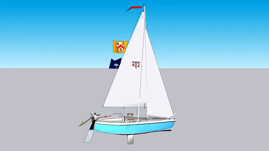 T42 MicroTonner Sailboat 3d model