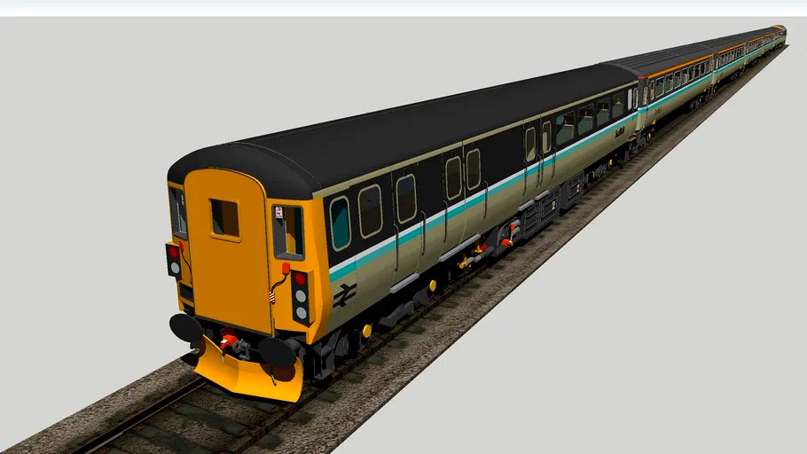 Class 47 Scotrail with MK3 Coaches and DBSO 3d model