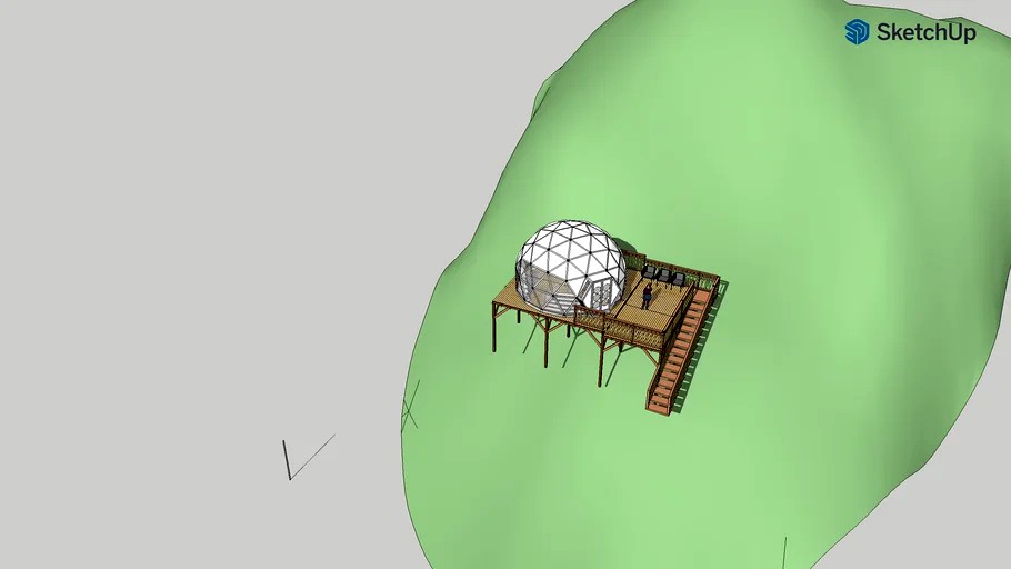 Geodesic Dome Platform 3d model