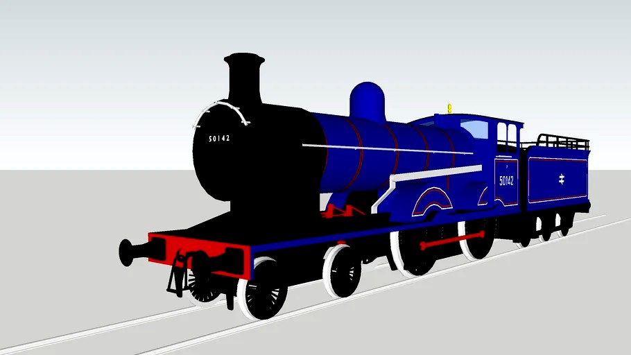British Railways No. 50142 (1968-1969, British Rail Blue Livery) 3d model