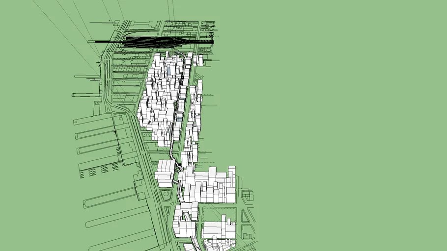 highline New York. phase 1 and 2 complete 3d model