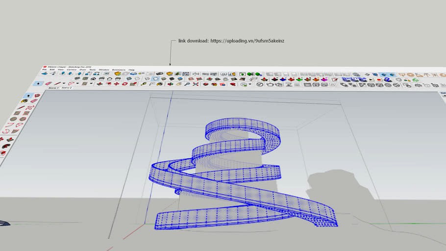 Ribbon Chapel model SketchUp 3d