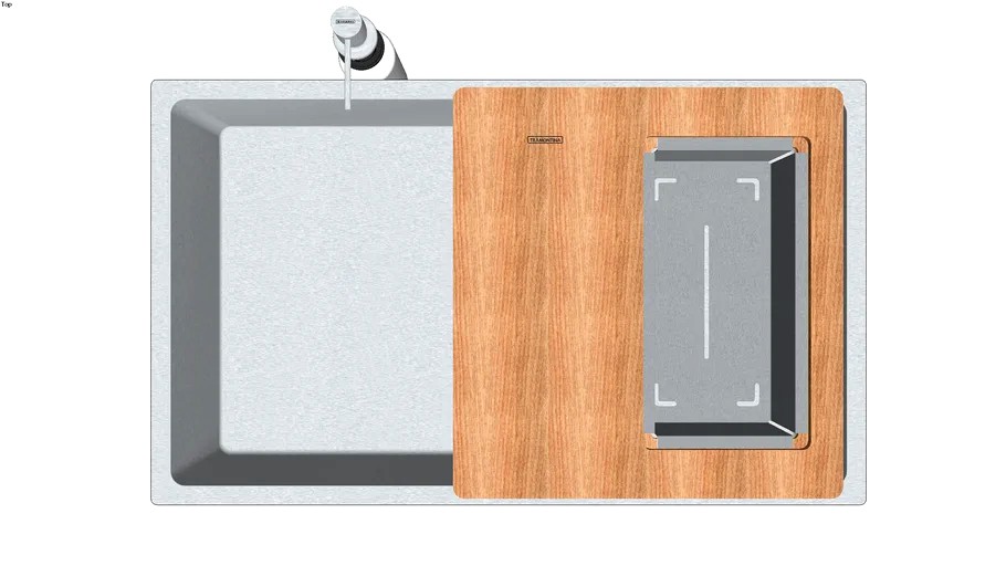 Cuba de Sobrepor Tramontina Quadrum em Aço Inox 70x40 com Dosador de ...