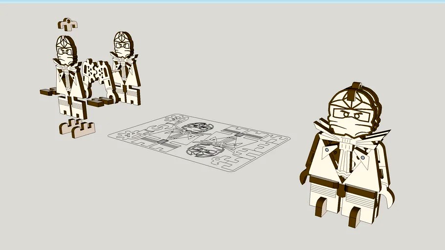 LEGO Ninjago Laser with cutting layout 3d model