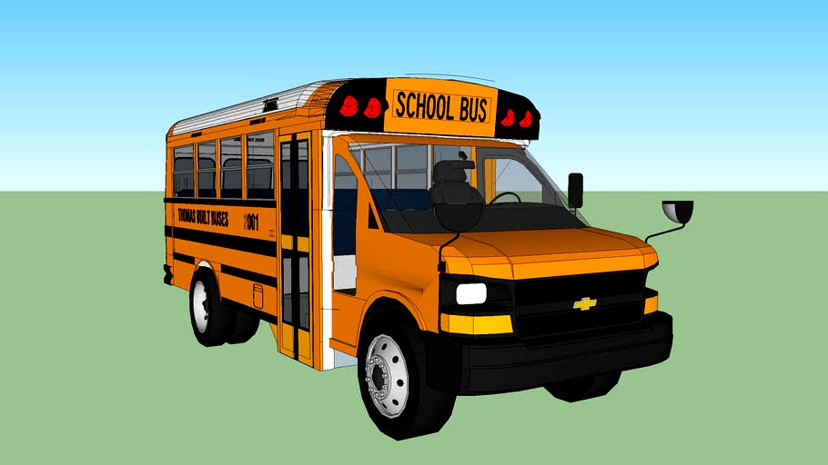2003 Thomas Built Minotour (school) bus (Chevrolet) chassis 3d model