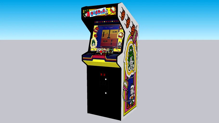 Dig Dug arcade game REV.1 3d model
