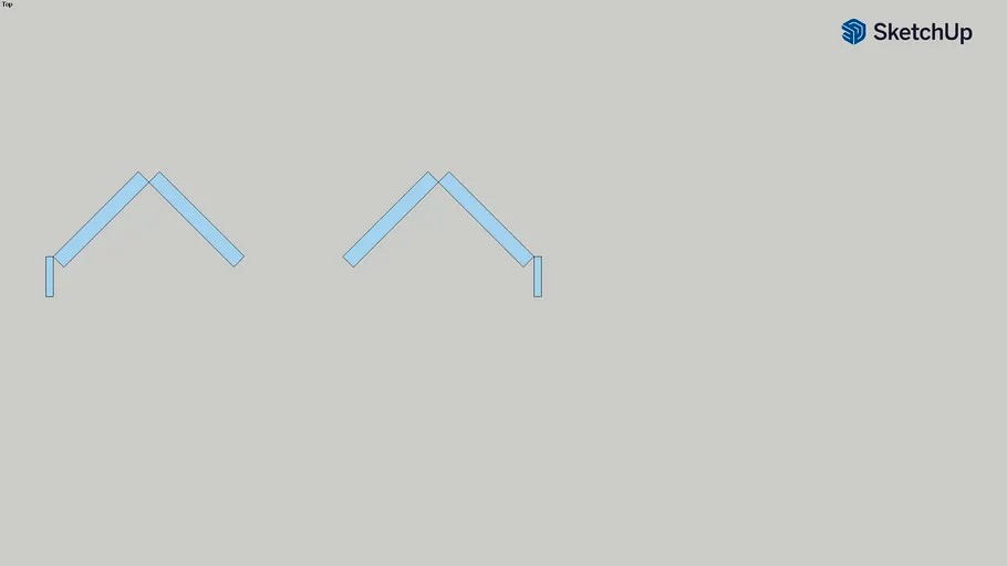 2D 4' Bifold Door Symbol 3d model