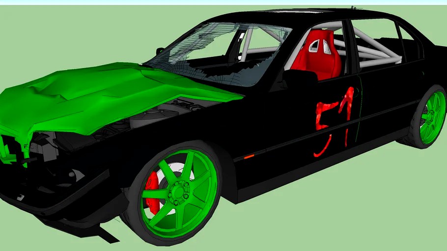 figure 8 race car 3d model