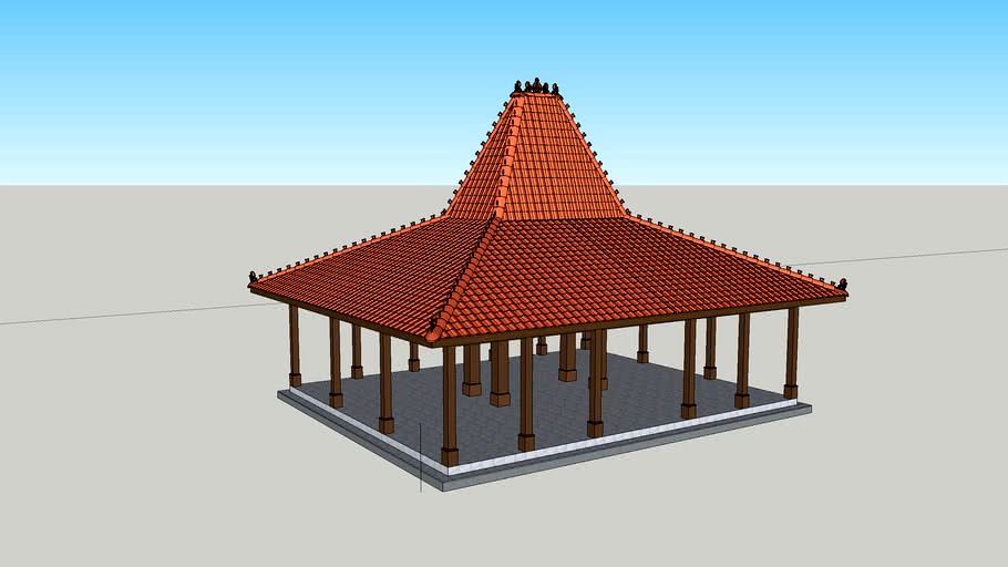 Rumah Joglo 3d model