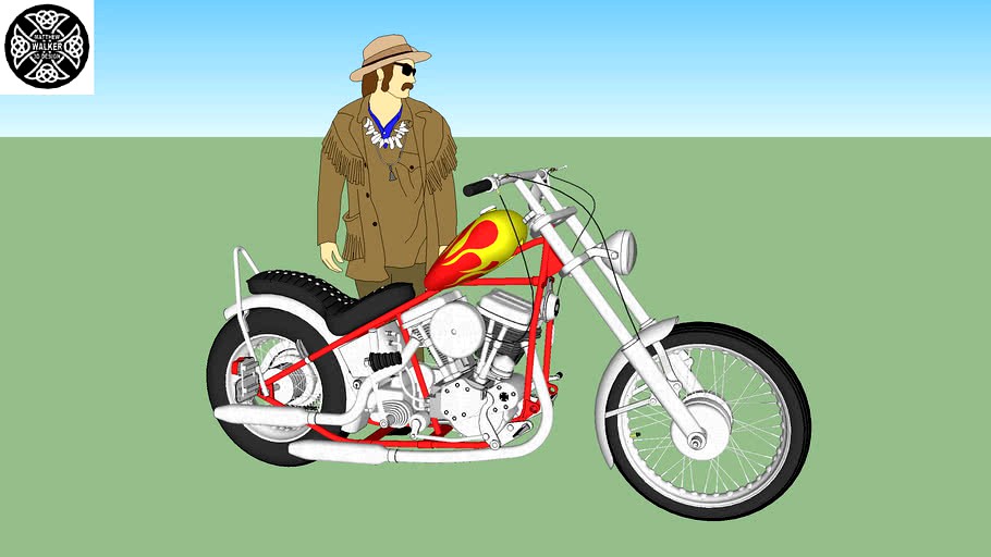 Billy Bike - Easy Rider - Harley-Davidson Motorcycle 3d model