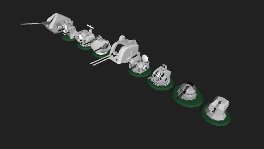 RUSSIAN+NAVY+RUSSIAN+NAVAL+TURRETS+GUNS 3d model