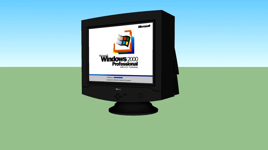 Dell CRT monitor (E772p) 3d model