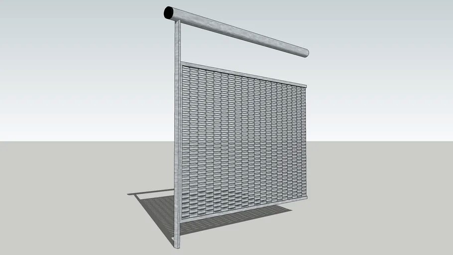 Ringhiera lamiera forata mt 1x1 modulo 3d model