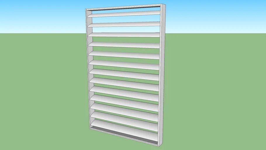 (operable) Aluminum Louver Window 3d model
