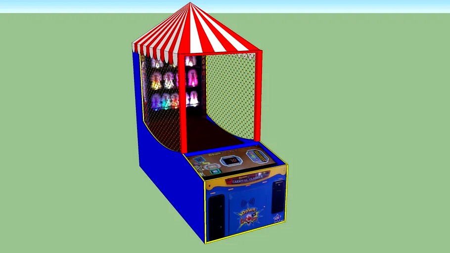 Down The Clown Redemption Arcade Game 3d model