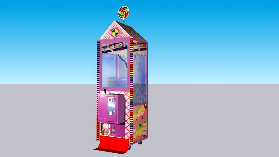 Candy Crane House claw machine 3d model