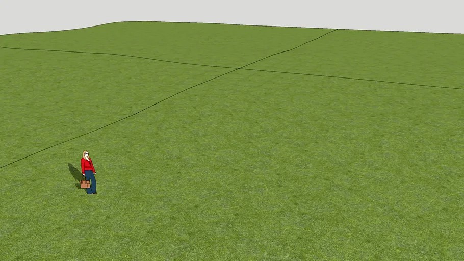 Grass field 3d model