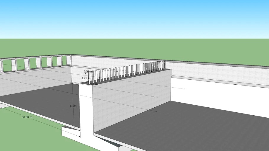 Dam Box Culvert 3d model
