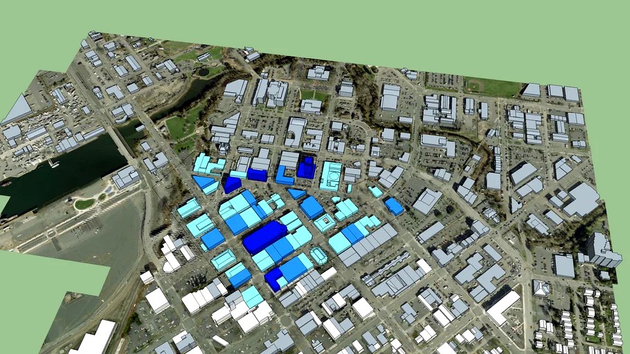 Bellingham Color Coded Heights 3d model