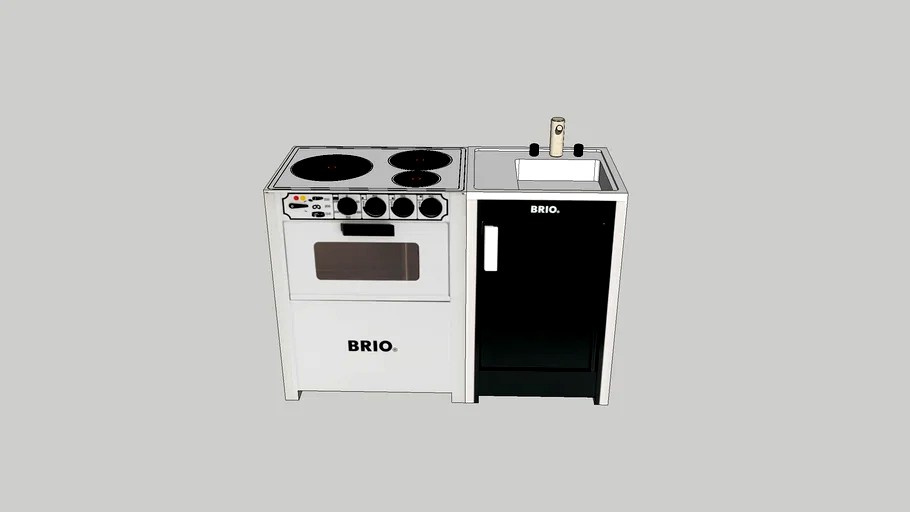 BRIO children stove kitchen toy enscape ready 3d model