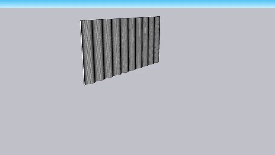 Corrugated metal sheet 3d model