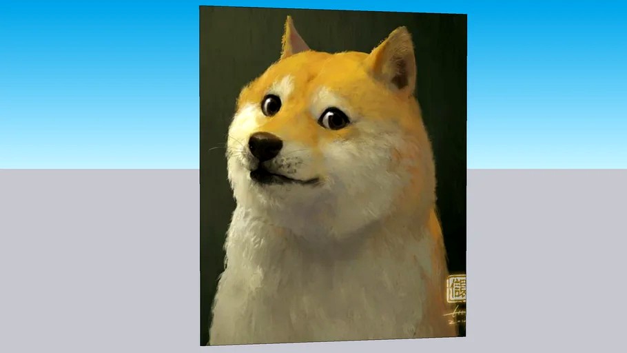 Pintura Cheems 3d model