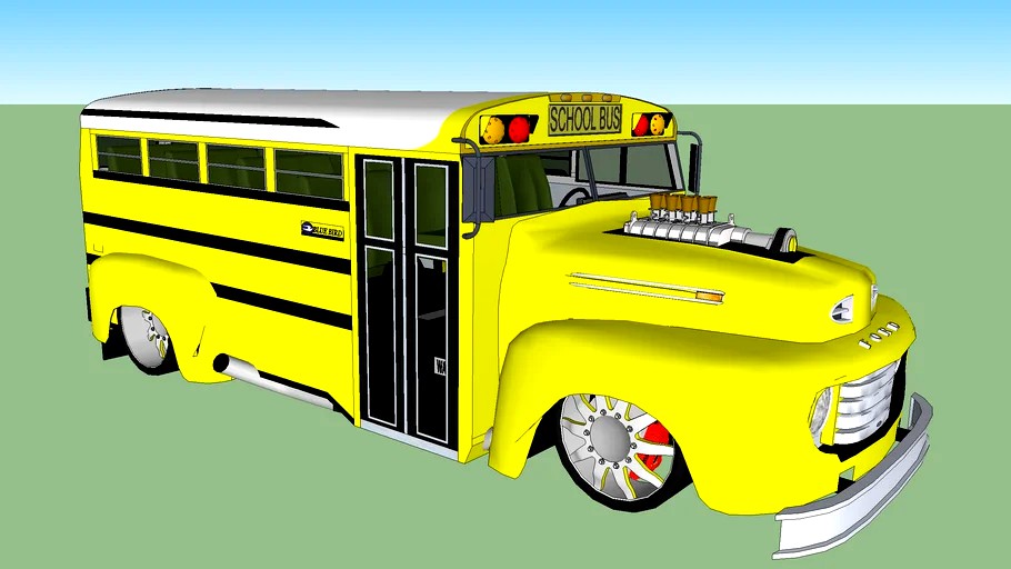 The rat rod school bus 3d model