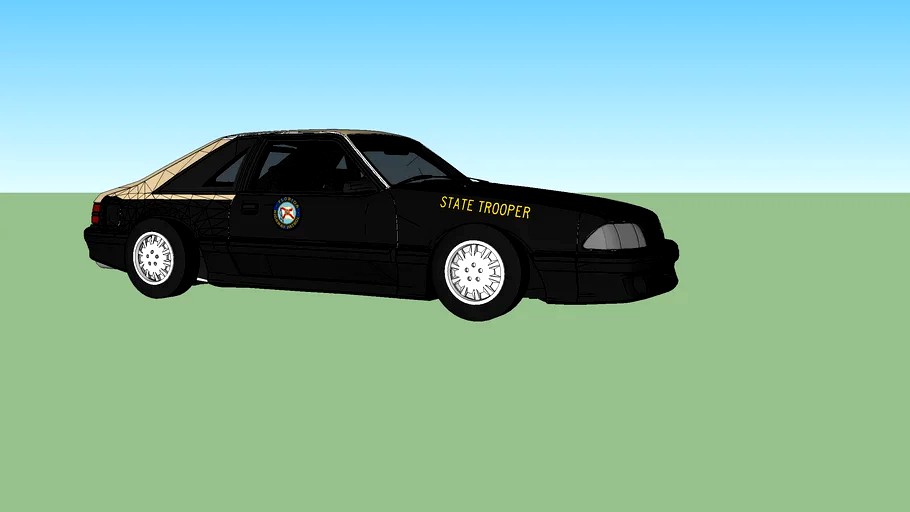 Florida Highway Patrol (FHP) : 1989 Ford Mustang SSP 3d model