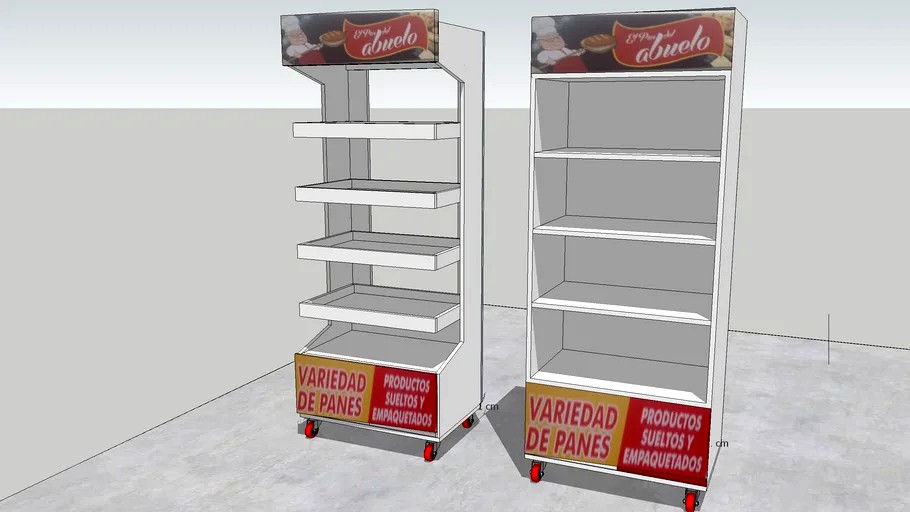 exhibidor de pan 3d model