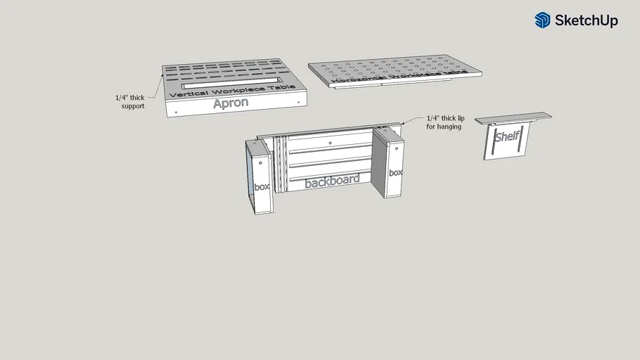 Shaper Origin Workholding Workstation 3d model