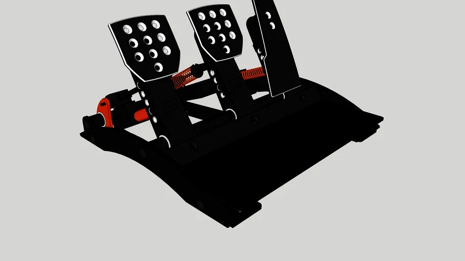 Sim rig - Fanatec ClubSport Pedals V2 3d model