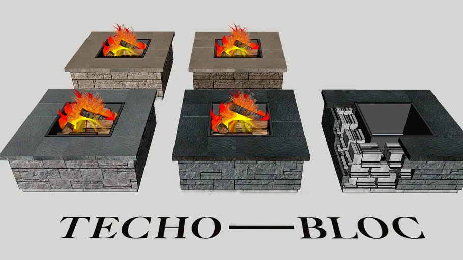 Techo-Bloc - Rosemont Fire Pits 3d model