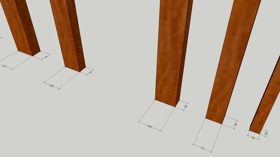 Ukuran Kayu Pasaran Updated #rumahSketch 3d model