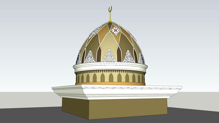 kubah masjid 3d model