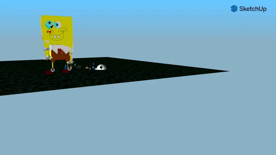 Abstract Spongebob Art 3d model