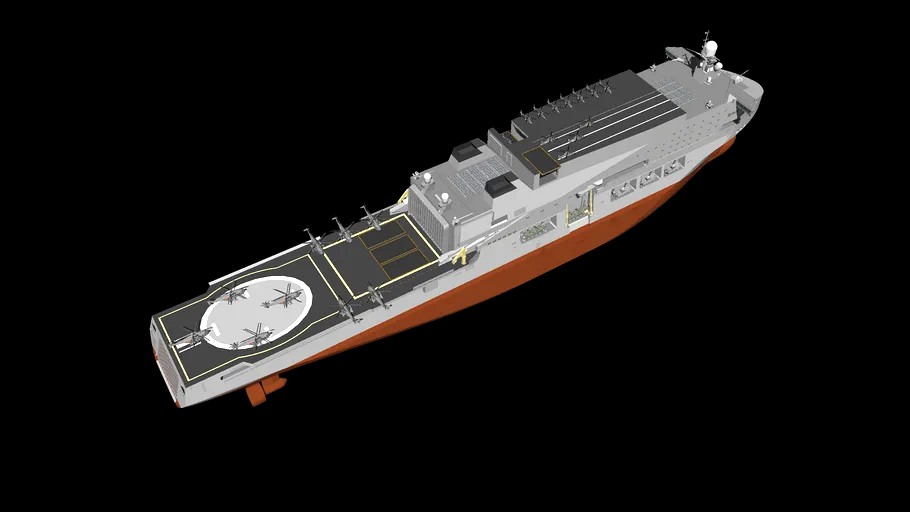 PLA+CHINESE+NAVY+COMMAND+CENTER+HELICOPTER+CARRIER 3d model