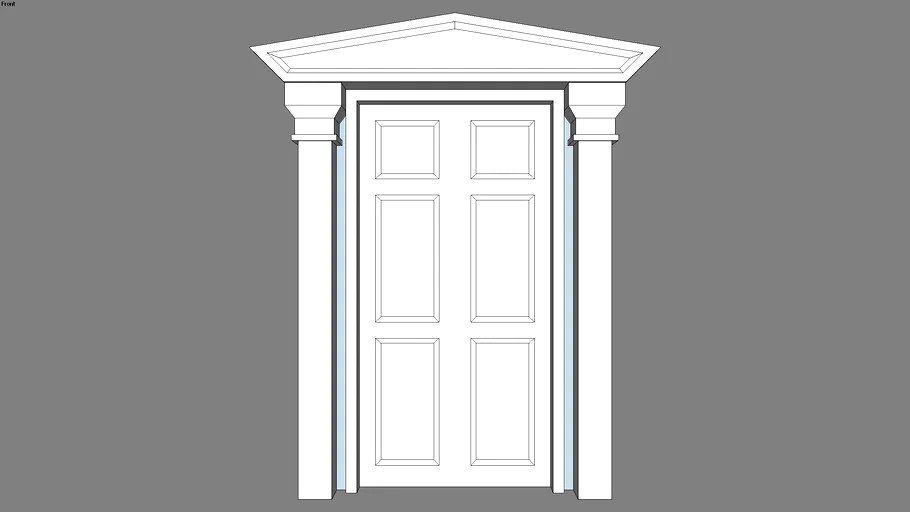 Early Colonial / Federal Style Door 3d model