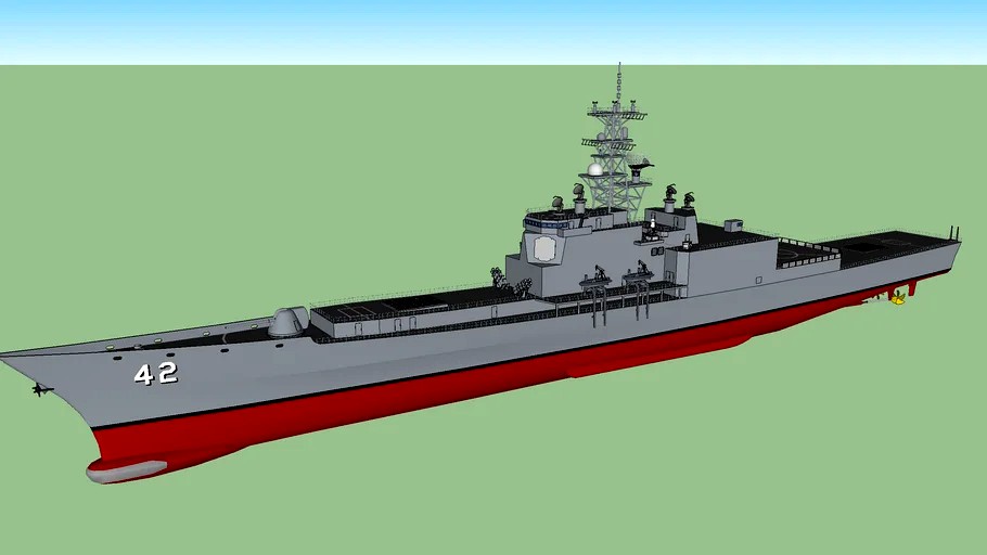 USS CSGN-42 strike cruiser (1976) VLS version / US navy nuclear guided ...