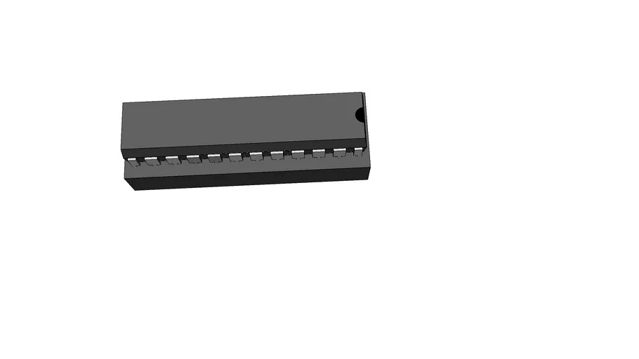 DIN (Dual in Line) 24pin chip 3d model