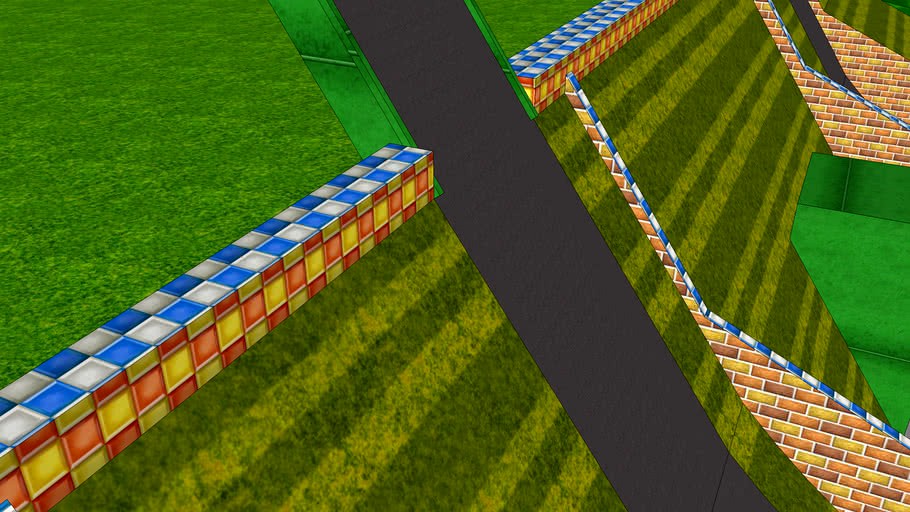 Mariokart wii Custom Track N64 Mario Raceway_MK8 Inspiration 3d model