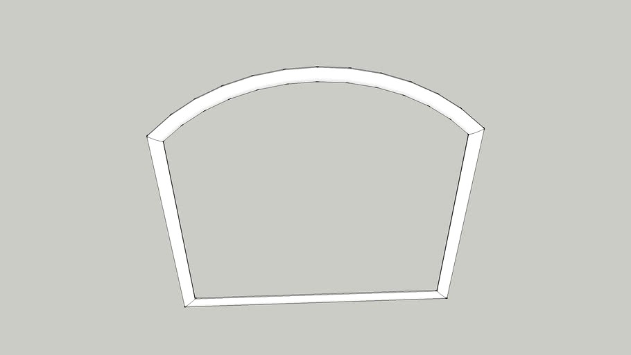 Curved Window Moulding 3d model