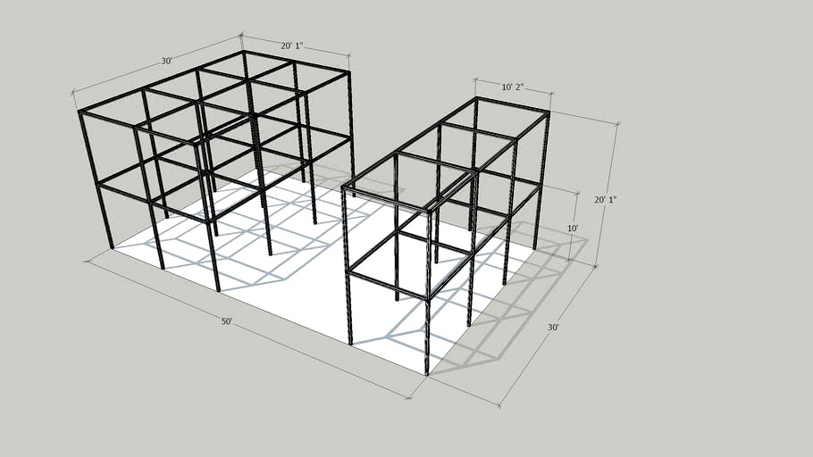 octanorm skeleton structure for exhibition 3d model