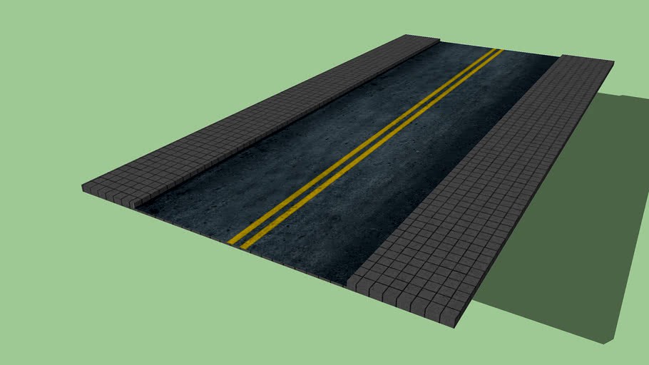 Road Realistic Low Poly 3d model