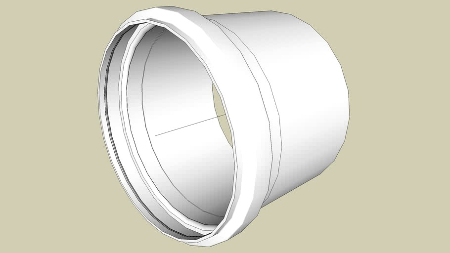 LUVA LISA - DN 150 - PVC - ESGOTO - TIGRE 3d model